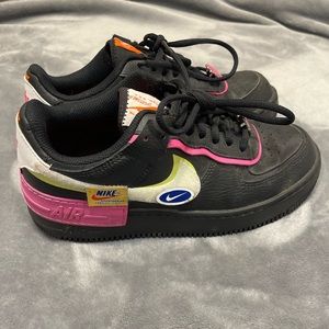 Black Nike Airforce W Velcro And Patches - Gem
